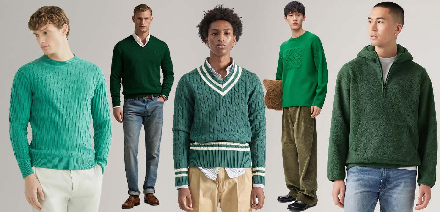 Cómo combinar el jersey verde: 10 outfits para hombre – Rísbel Magazine