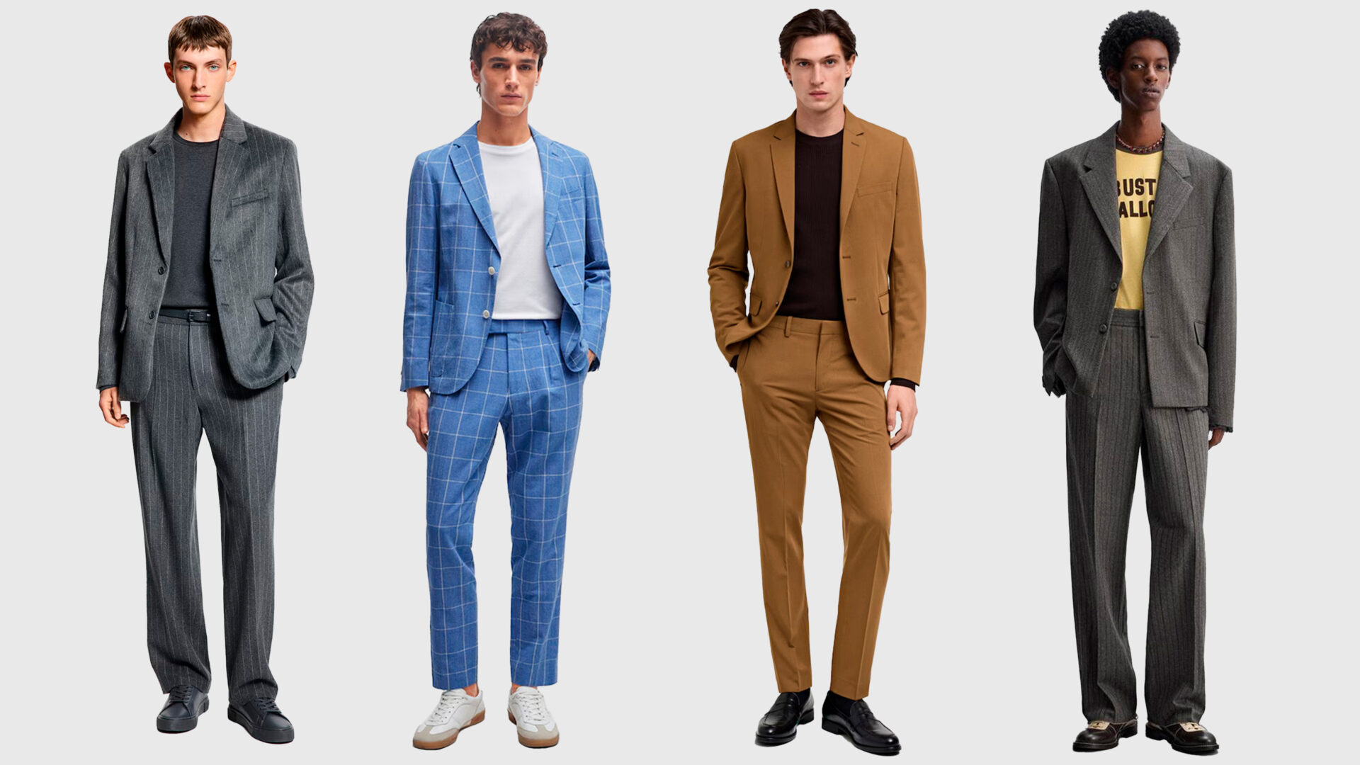 Cómo llevar traje con camiseta para ir casual pero elegante – Rísbel ...