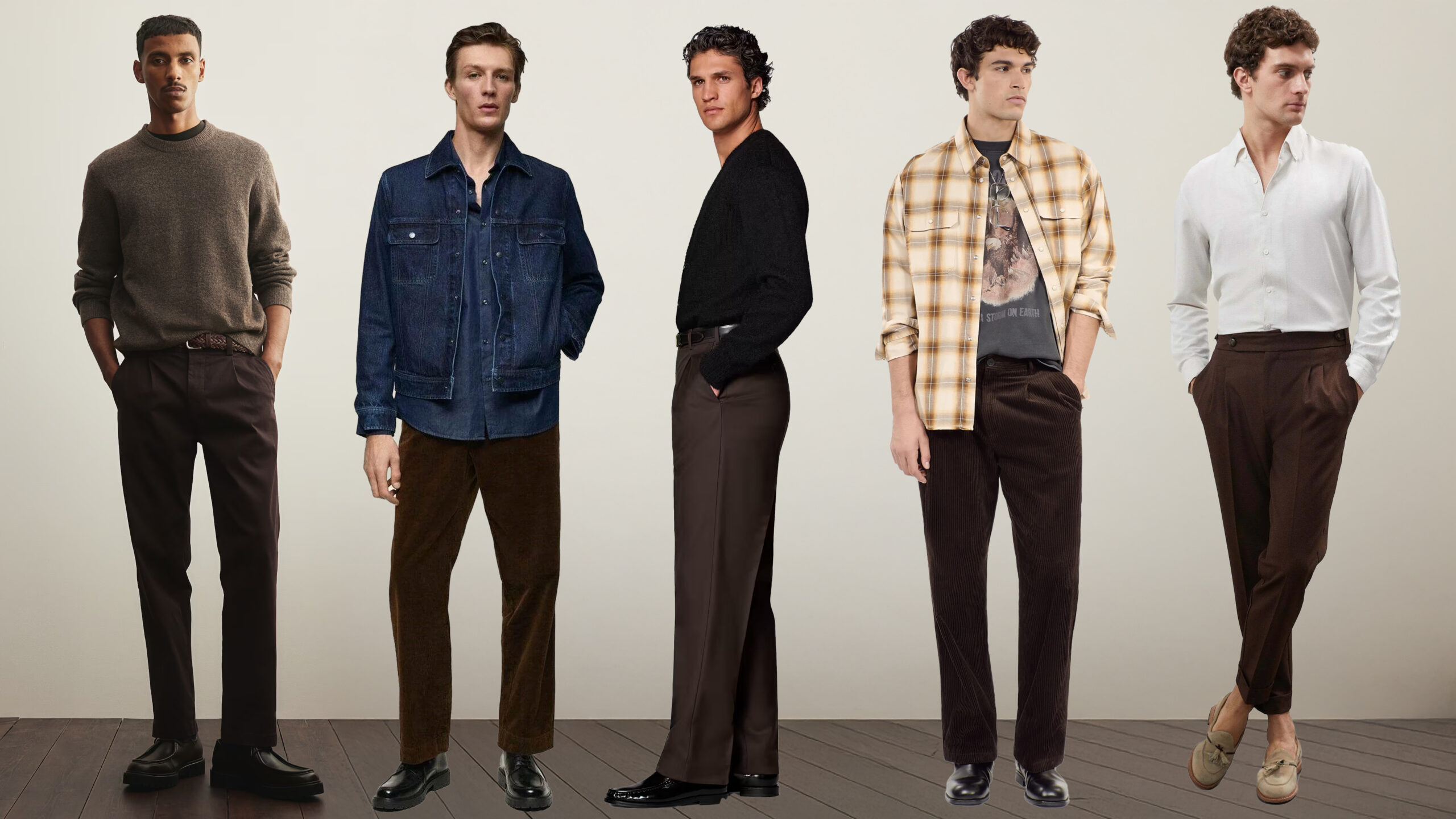 Cómo combinar el pantalón marrón oscuro para hombre – Rísbel Magazine