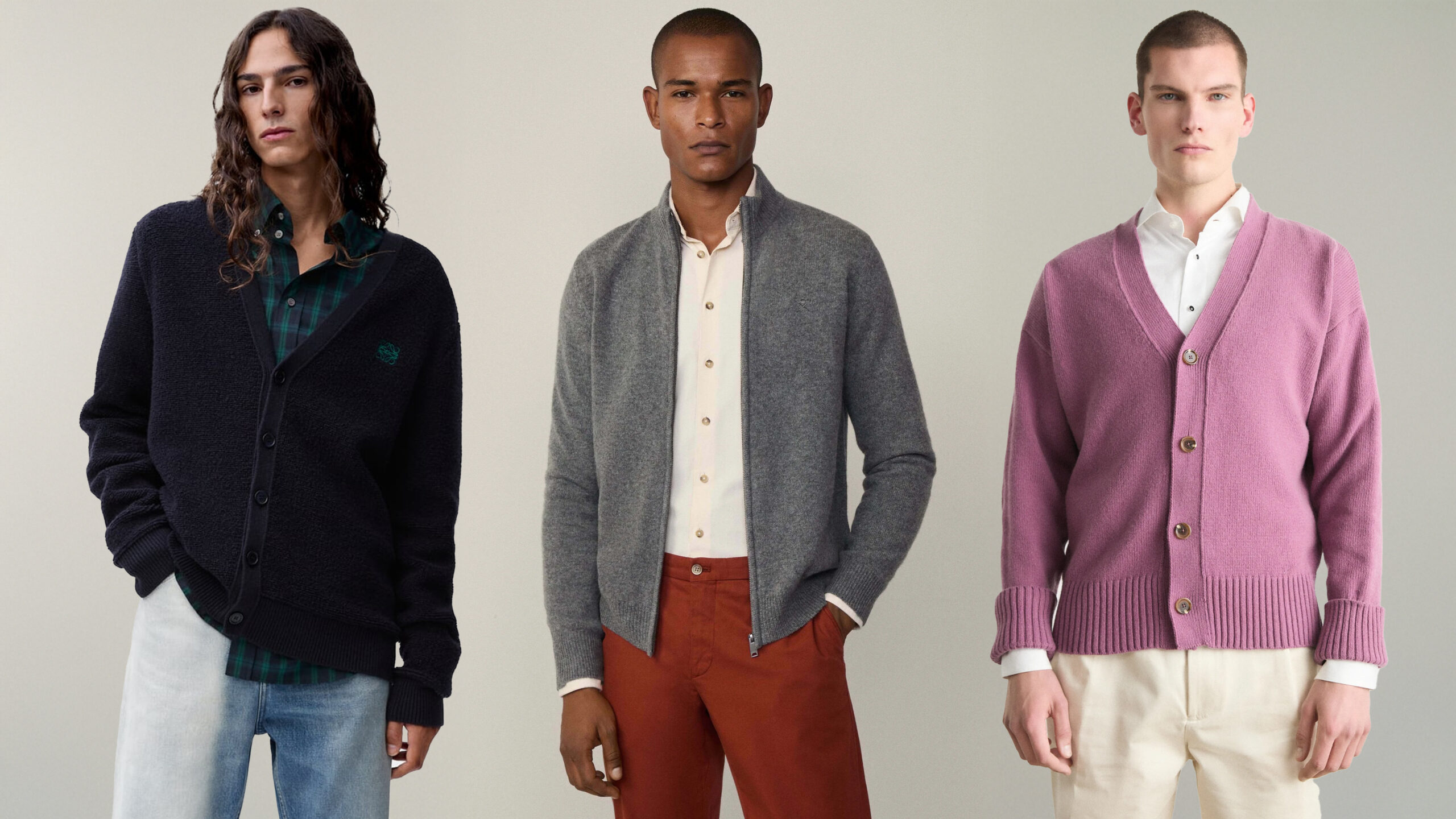 Cómo llevar cárdigan con camisa: 15 looks para hombre – Rísbel Magazine